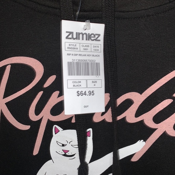 Ripndip | Jackets & Coats | Ripndip Black Hoodie Never Been Worn Tags ...